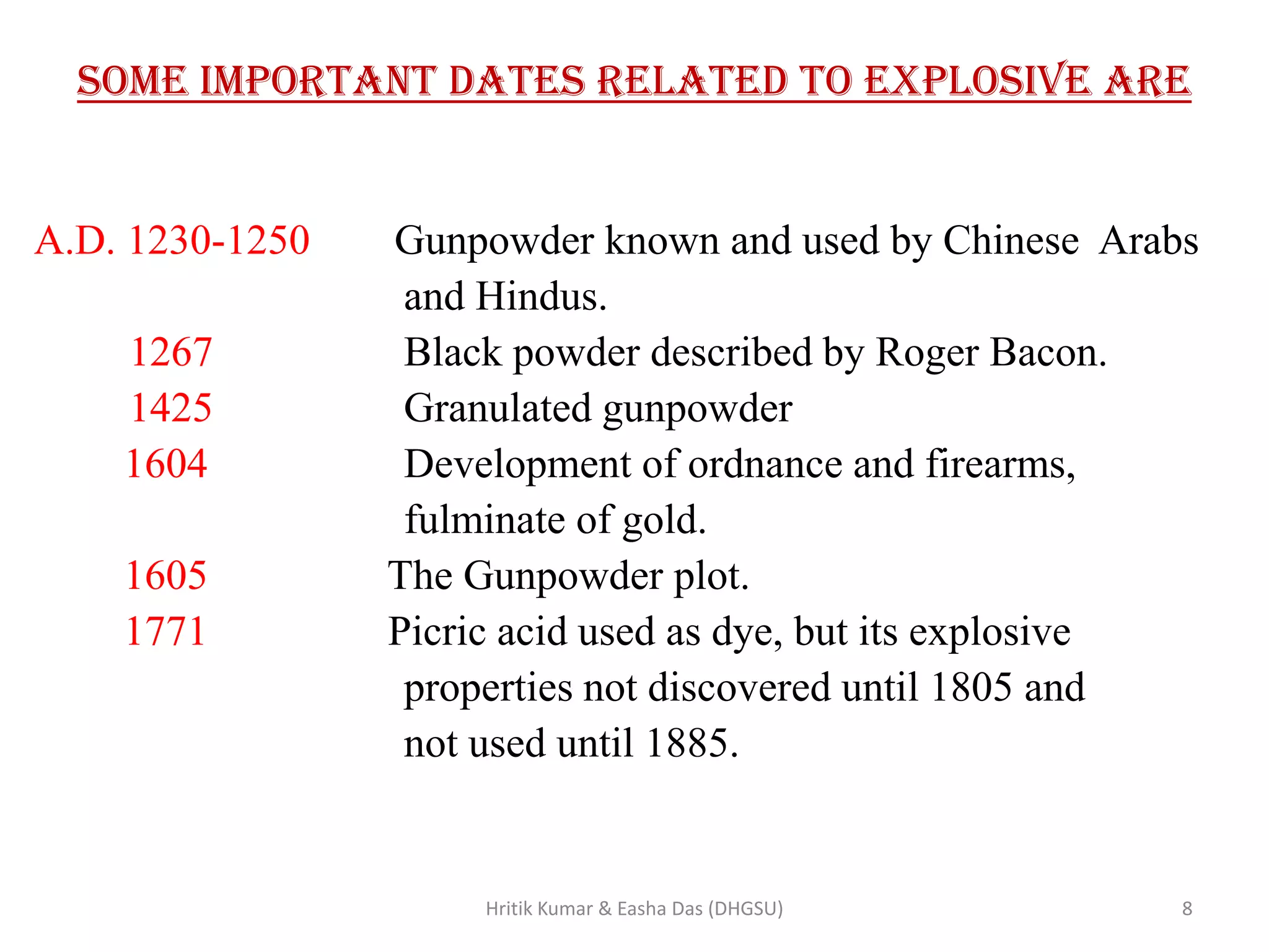 Explosives and its classification | PDF