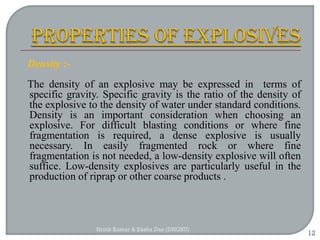 Explosives and its classification | PDF