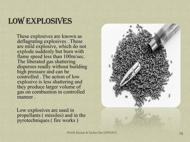 Explosives and its classification | PDF