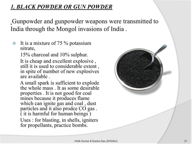 Explosives and its classification | PDF