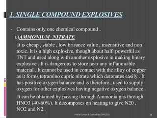 Explosives and its classification | PDF