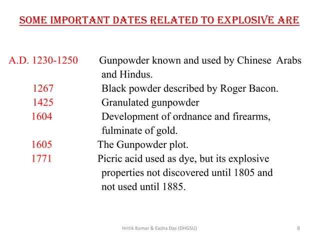 Explosives and its classification | PDF