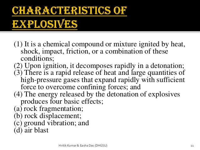 Explosives and its classification