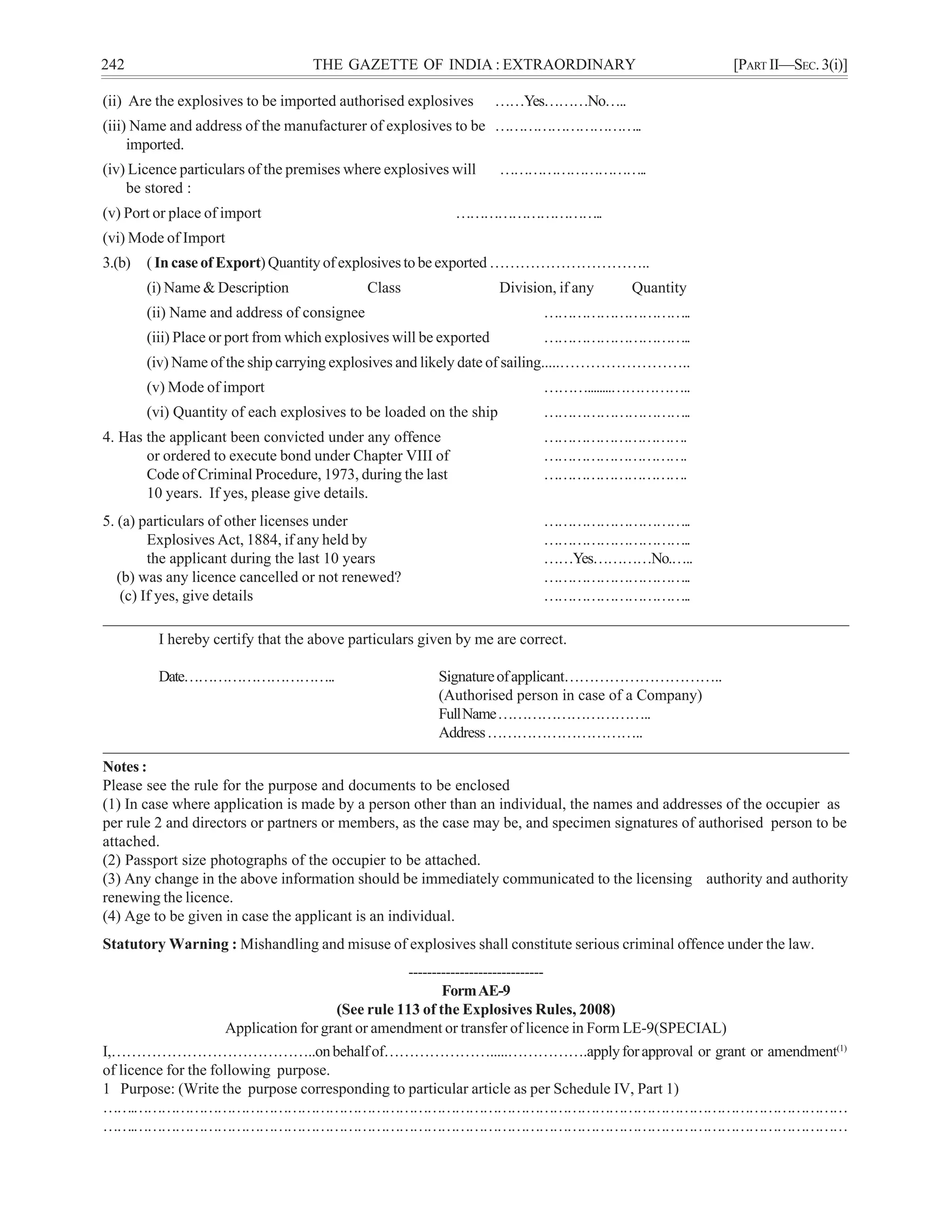 Explosives rules 2008 | PDF