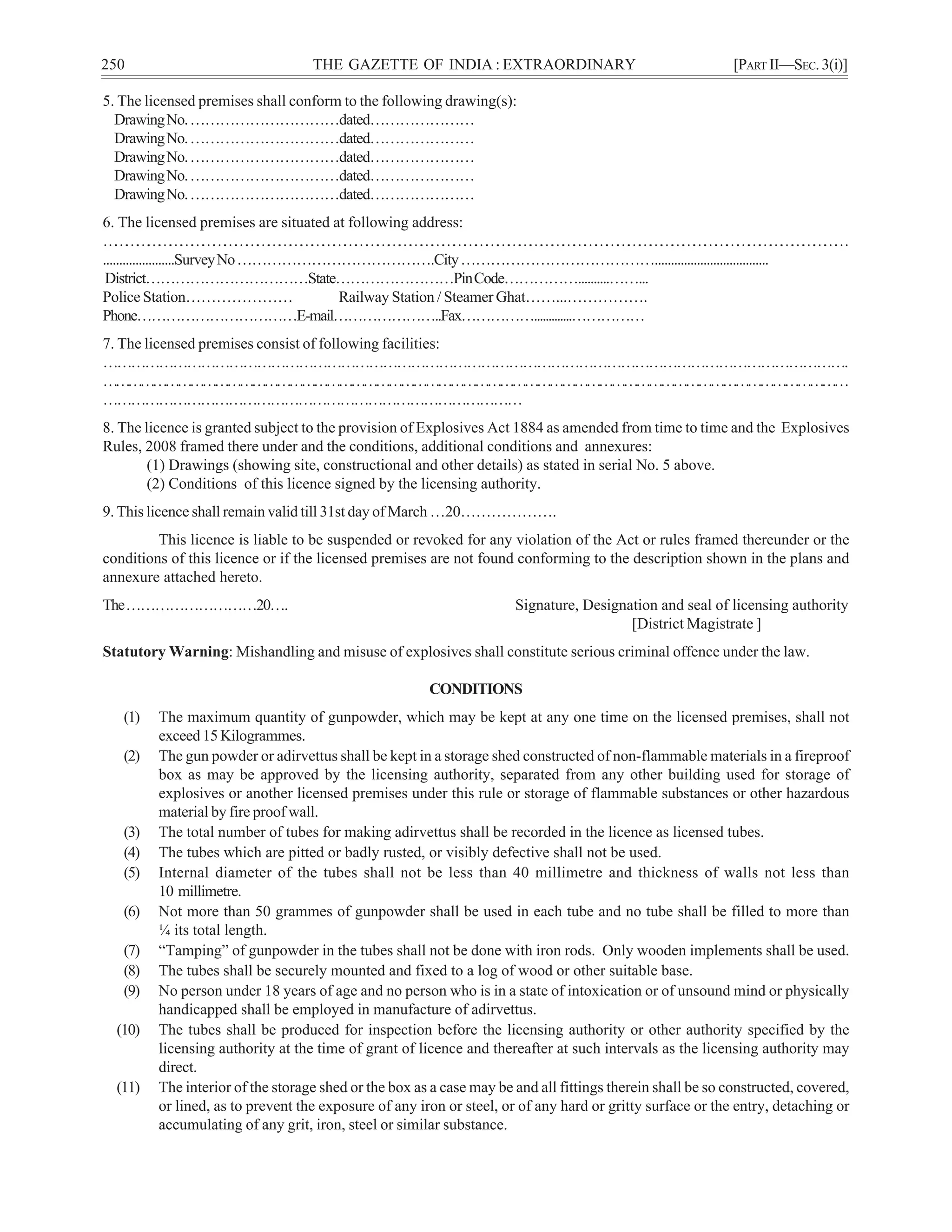 Explosives rules 2008 | PDF