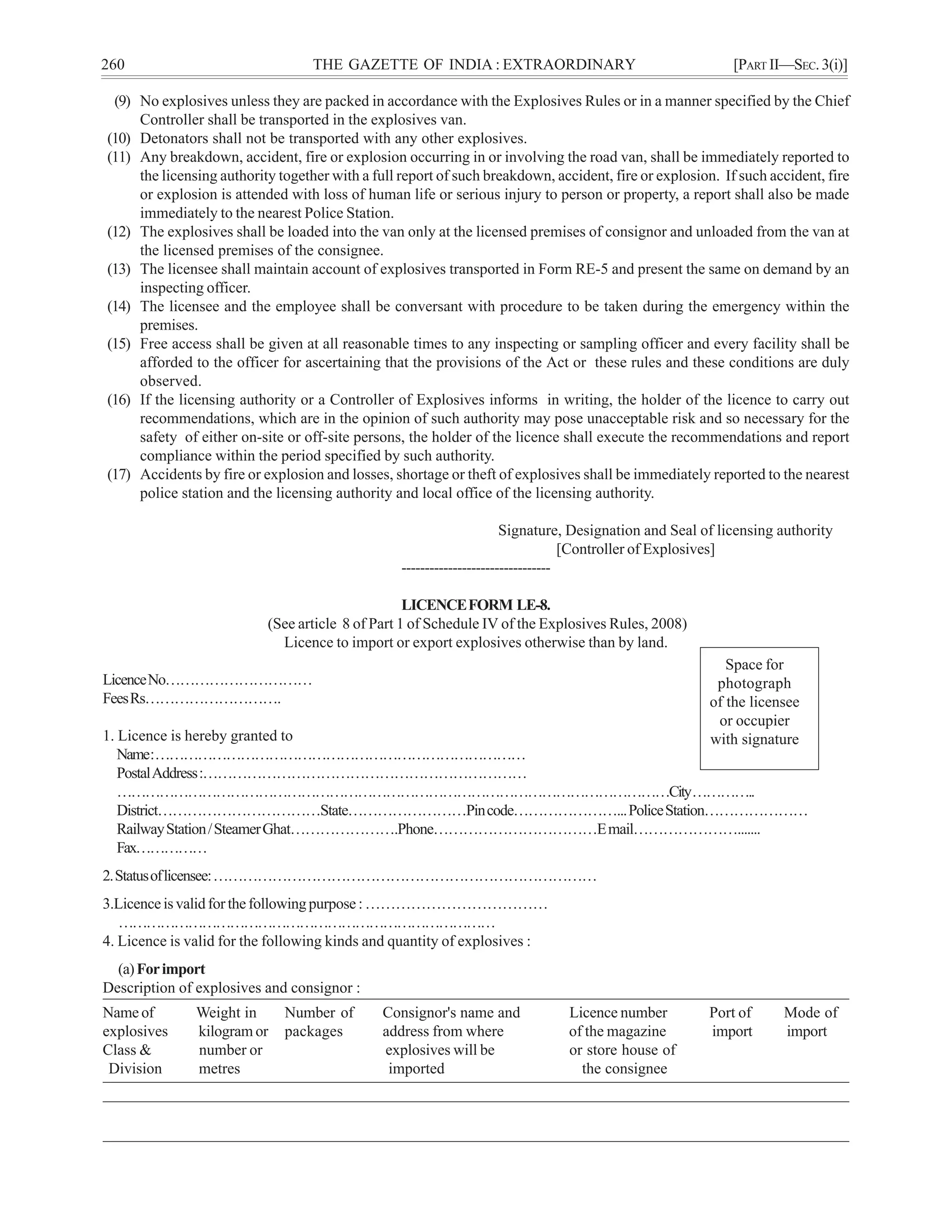 Explosives rules 2008 | PDF