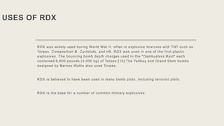 Explanation , characterisation and synthesis of explosives | PPTX