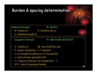Explosives, Theory Of Breakage And Blasting Operations | PDF