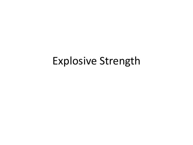 Explosive strength, Starting Strength and Acceleration Strength ...