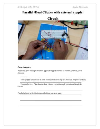 Exp no 1 edited Analog electronics | DOC