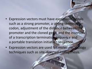 Expression vectors | PPTX