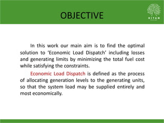 Solution to ELD problem | PPTX | Computer Software and Applications | Computing