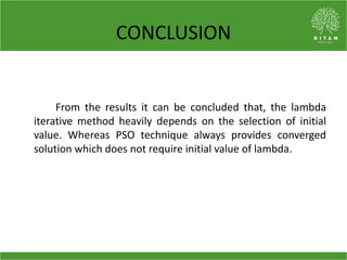 Solution to ELD problem | PPTX | Computer Software and Applications | Computing