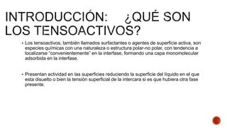 Tensoactivos | PPTX