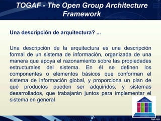 TOGAF - GERENCIA DE SISTEMAS | PPTX