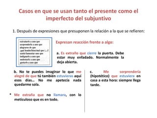 Diferencias entre el modo indicativo y subjuntivo | PPTX