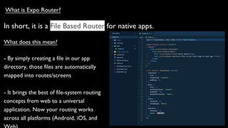 Expo Router V2 | PPTX