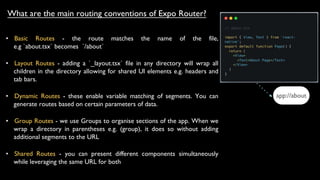 Expo Router V2 | PPTX