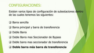 Subestaciones-sistemas de doble barra más barra de transferencia | PPTX