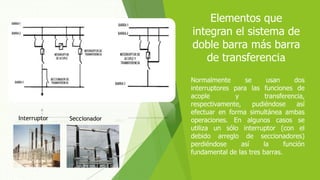 Subestaciones-sistemas de doble barra más barra de transferencia | PPTX