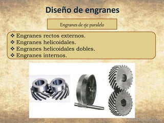 Diseño de engranes y flechas. | PPTX