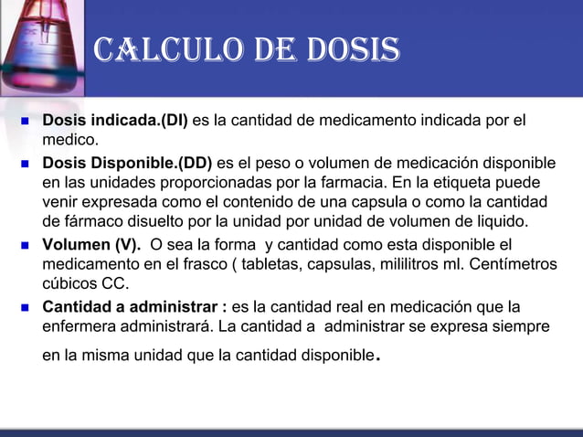 calculo de dosis | PPTX