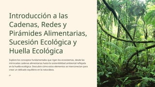 ExpoCISION DE BIOLOGIA, INTRODUCCION A LAS CADENAS ALIMENTICIAS | PPTX