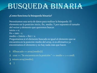 Expo busqueda binaria | PPTX