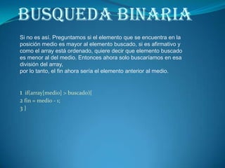 Expo busqueda binaria | PPTX