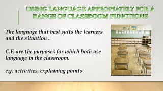Teachers and learners language in the classroom | PPTX