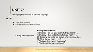 Teachers and learners language in the classroom | PPTX