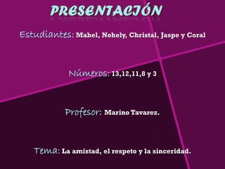 La amistad, el respeto y la honestidad | PPTX