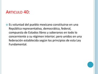 República federal y democrática de México | PPTX