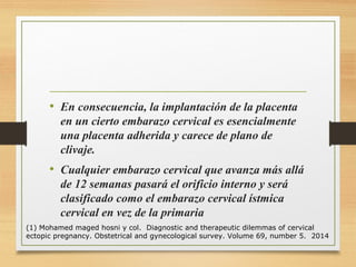 Expo embarazo ectopico cervical 2015 | PPT