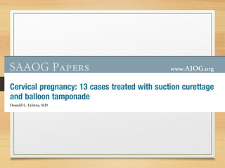 Expo embarazo ectopico cervical 2015 | PPT | Pregnancy | Reproductive ...