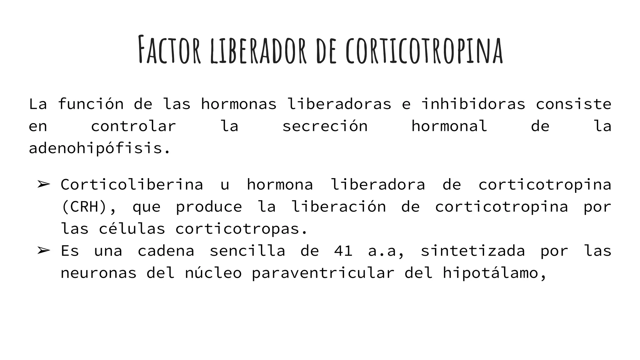 FACTOR LIBERADOR DE CORTICOTROPINA | PPT