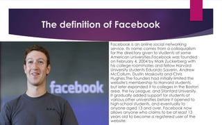 Facebook overview | PPT