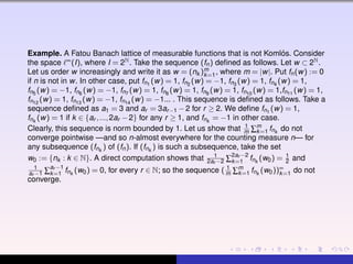 A Komlo ́sTheorem for general Banach lattices of measurable functions | PPT