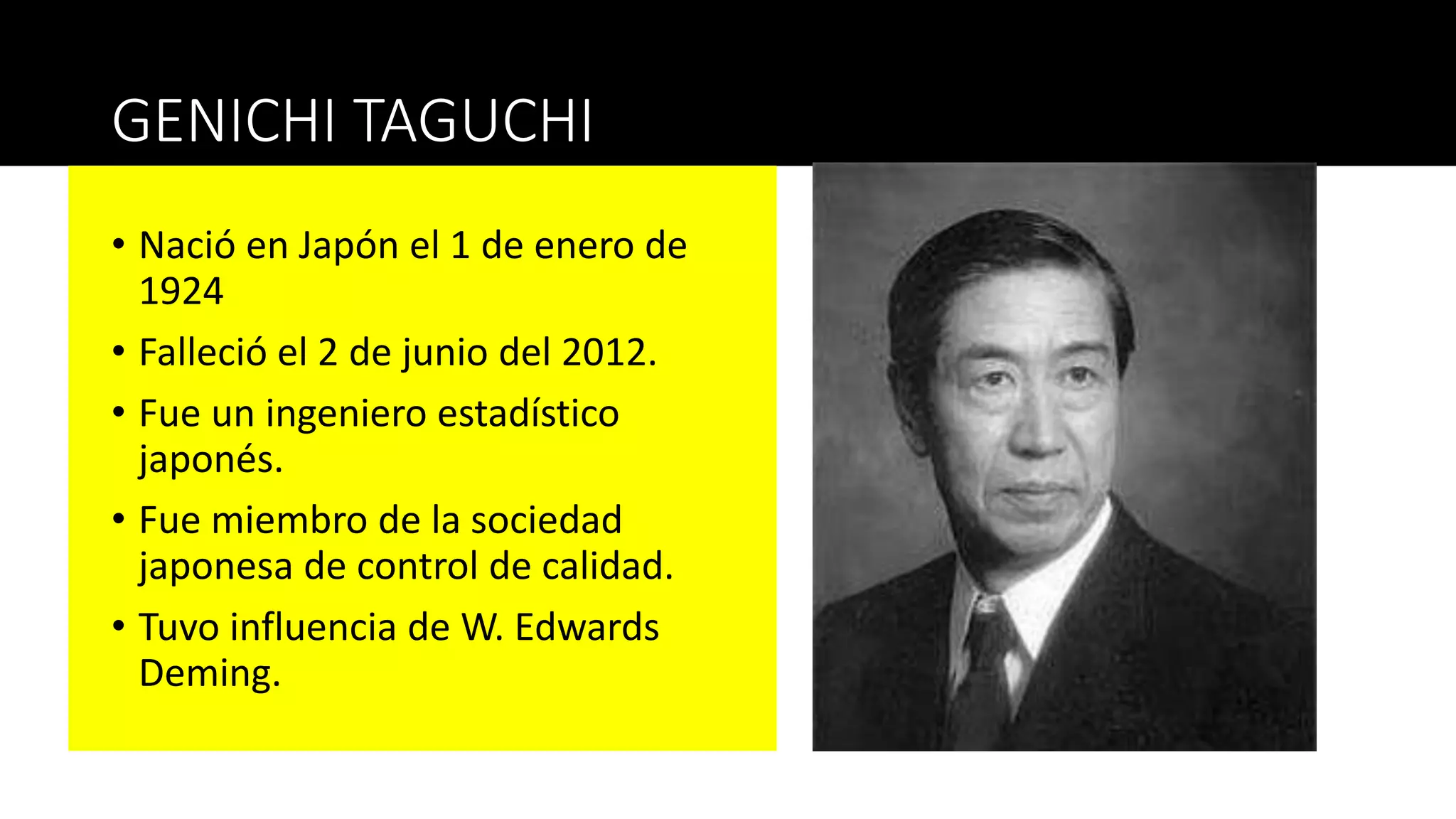 Shingeo Shingo y Gen'ichi Taguchi | PPT
