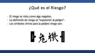 GESTION DE RIESGOS- VALORES EN EL RIESGO Y LA ADMINISTRACION | PPTX