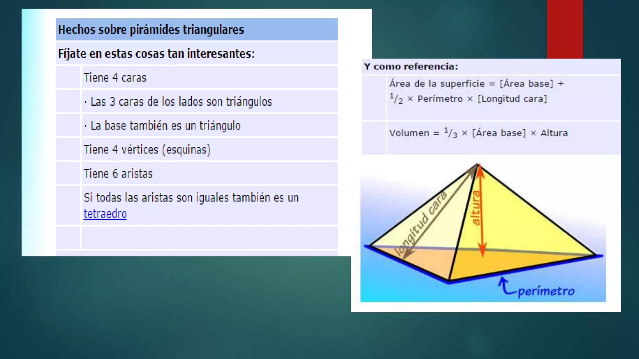 Pirámide de base triangular y cuadrada | PPT