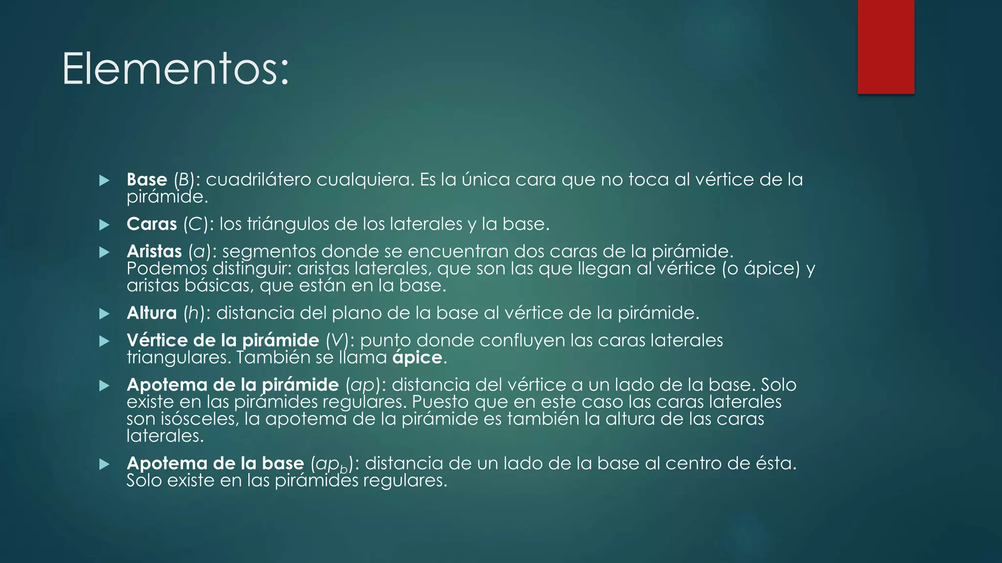 Pirámide de base triangular y cuadrada | PPT