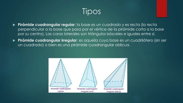 Pirámide de base triangular y cuadrada | PPT