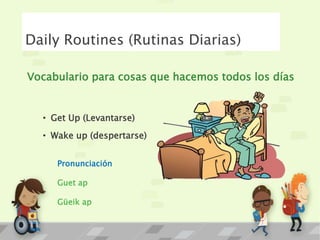 Daily Routines Vocabulary | PPTX