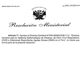 Situación Epidemiológica de las IRAG | PPTX