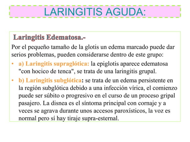 Expo laringitis aguda | PPTX