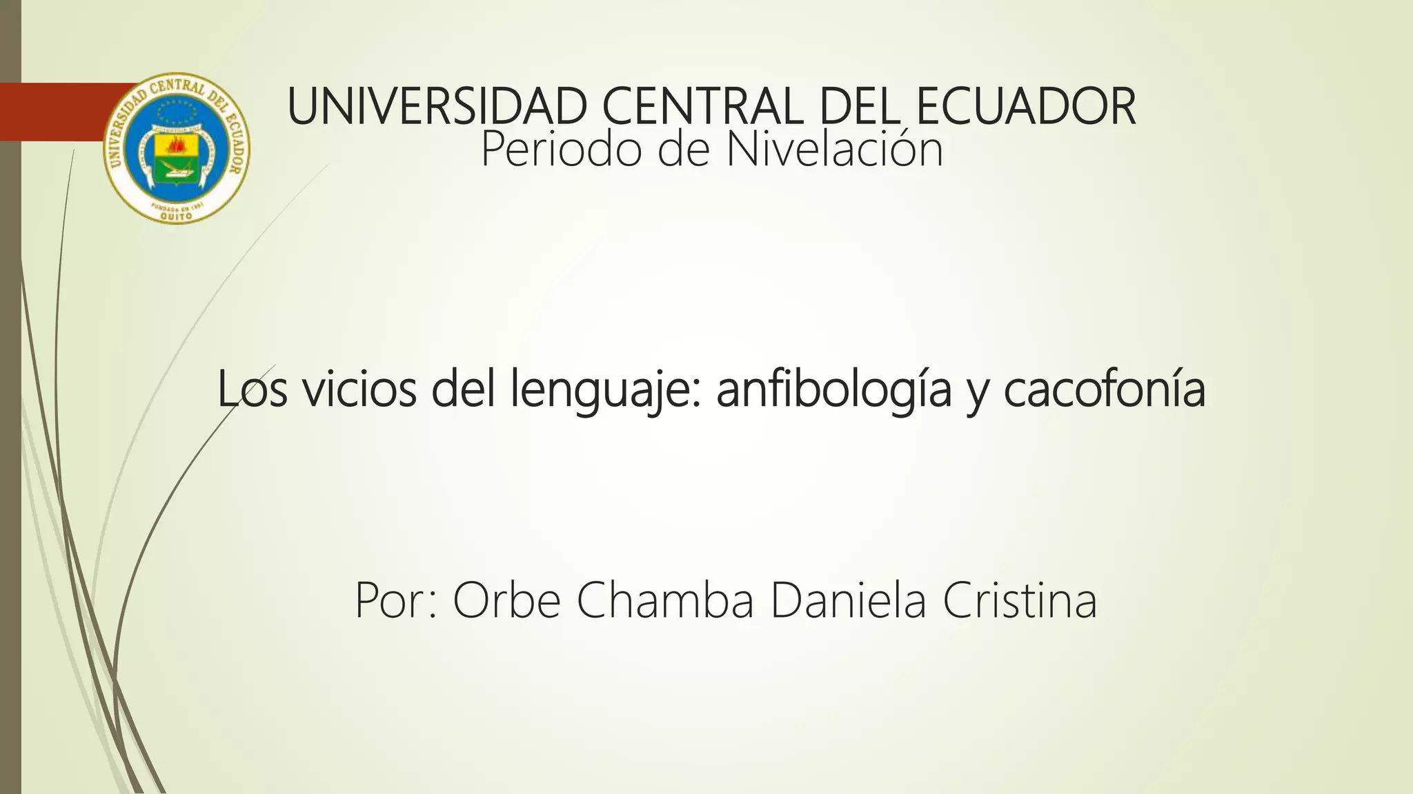 vicios del lenguaje: anfibología y cacofonía | PPTX