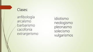 vicios del lenguaje: anfibología y cacofonía | PPTX