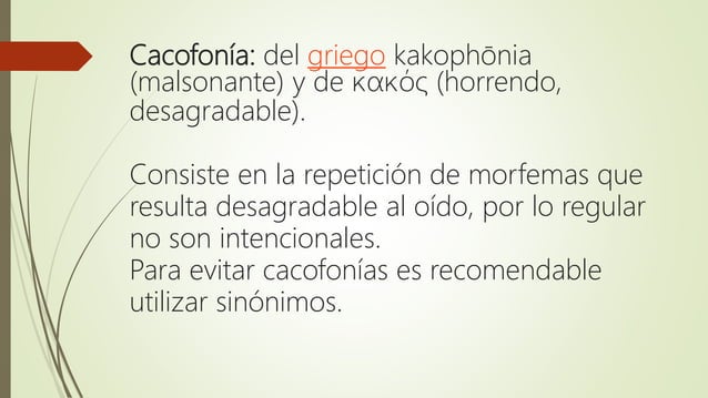 vicios del lenguaje: anfibología y cacofonía | PPTX
