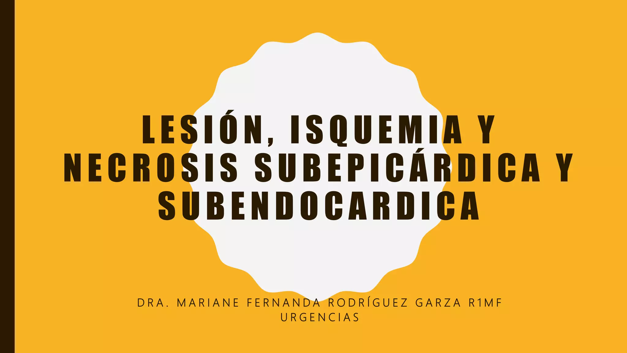 Lesión isquemia necrosis subepicardia subendocardia ECG | PPT